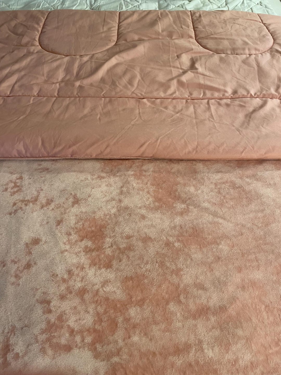 King Queen Plush Velvet Pinkl Bedspread Pink Cotton Backing 80 X 95 in ...