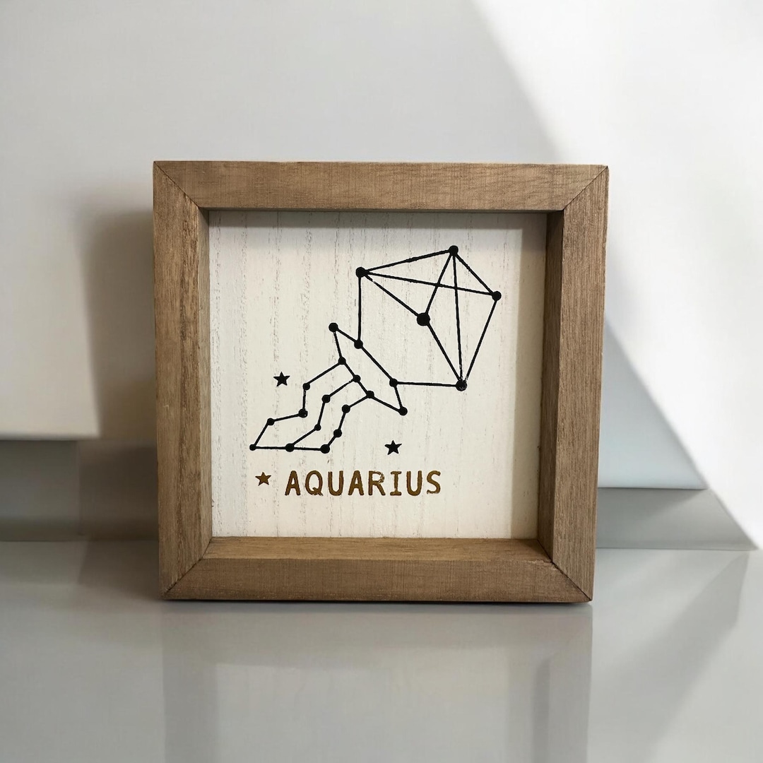 Zodiac Sign Home Decor, Zodiac Sign Wood Sign, Constellation Sign ...
