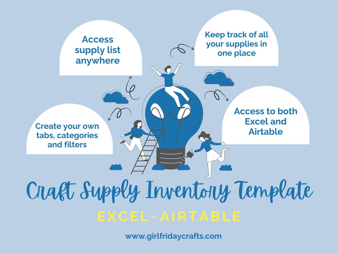 Craft Supply Inventory Template: Excel & Airtable (digital Download) - Etsy