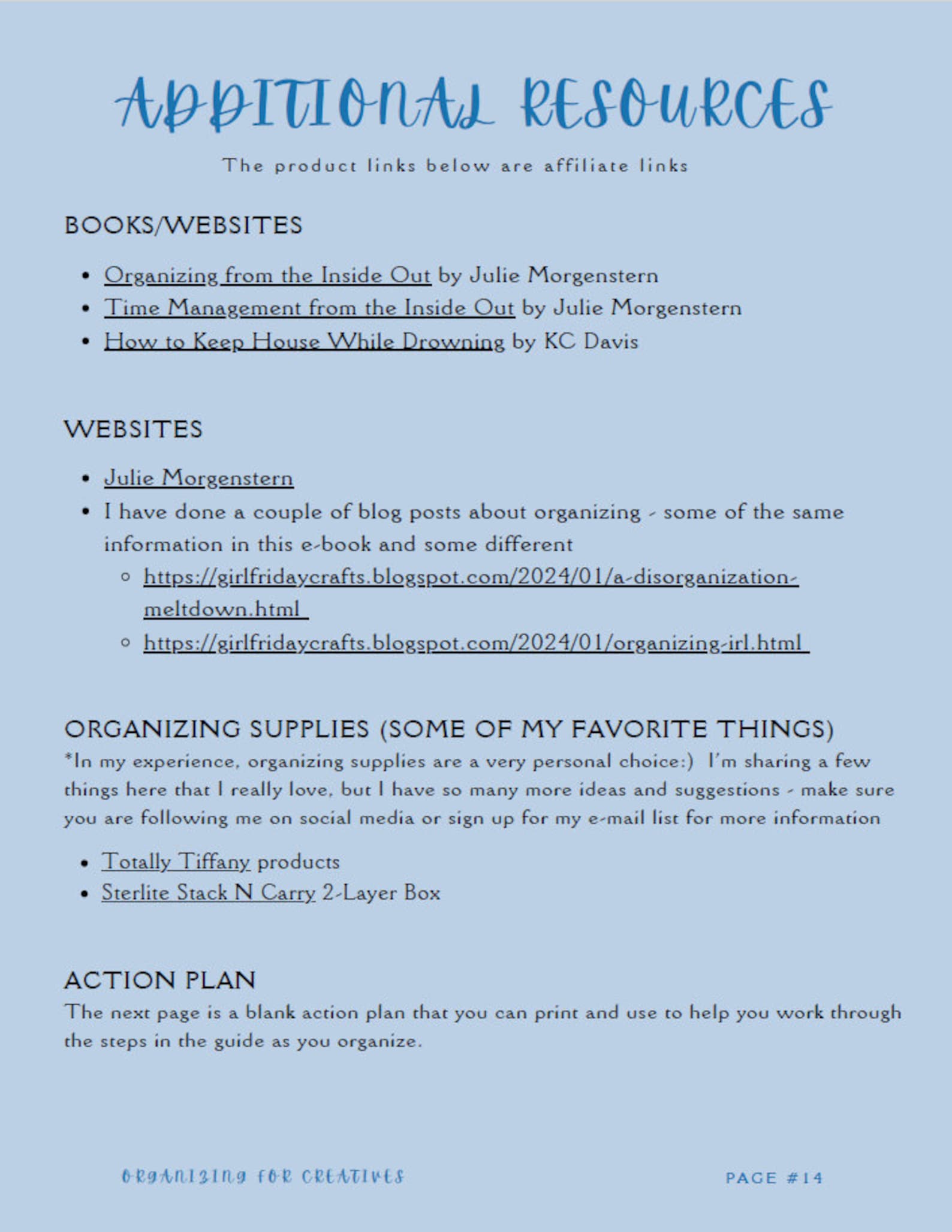 Step by Step Organizing for Creatives: A Quick Start Guide for Getting Organized, Organizing ...