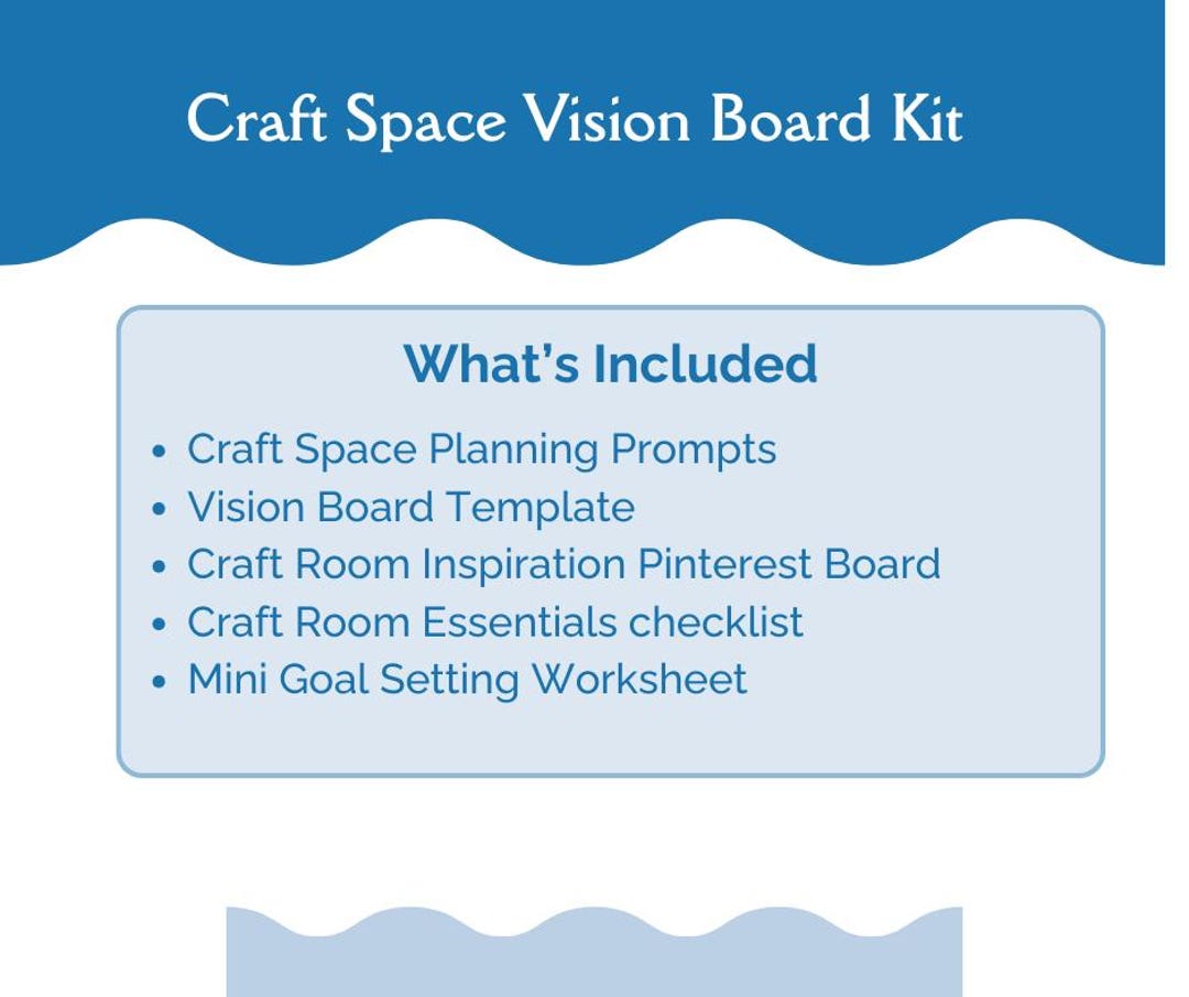 Craft Space Vision Board Kit: Prompts & Instructions (digital Download ...