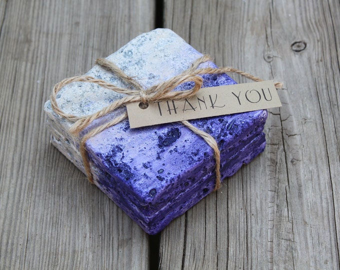 Ombre Night Sky Tumbled Stone Coasters Beach Wedding Hostess - Etsy