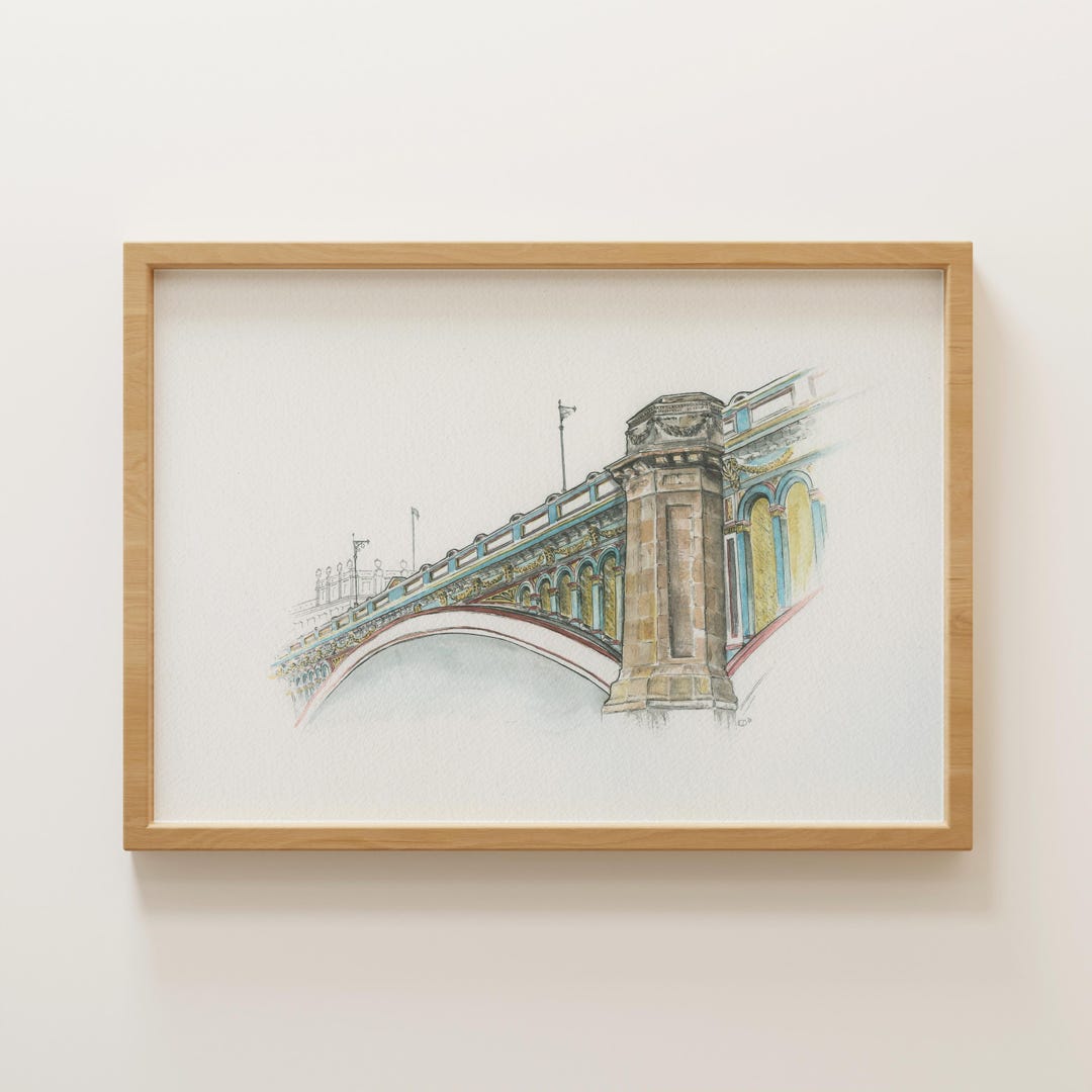 North Bridge, Waverley Station, Edinburgh - Original Watercolour and ...