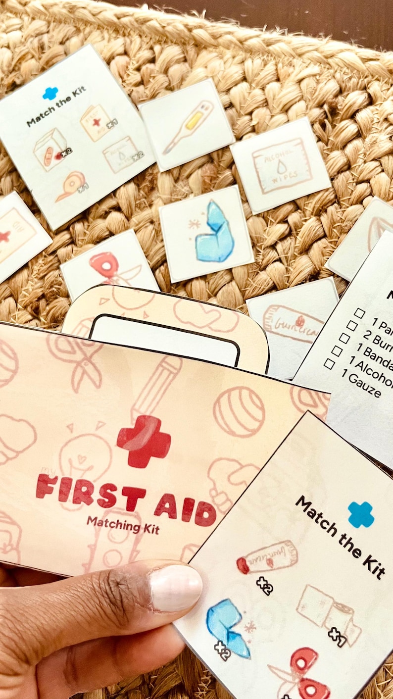 First Aid Matching Game, Safety Skills Activity, Life Skills Printable ...