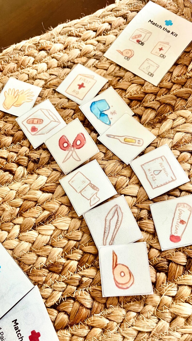First Aid Matching Game, Safety Skills Activity, Life Skills Printable ...