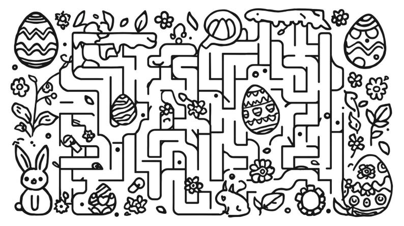 Easter Coloring Book for Kids Printable Activity Pages/ PDF Instant ...
