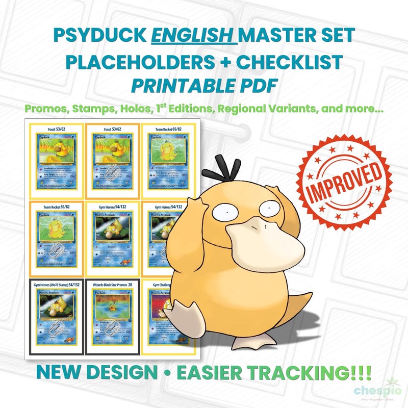 Psyduck Card Binder - Etsy