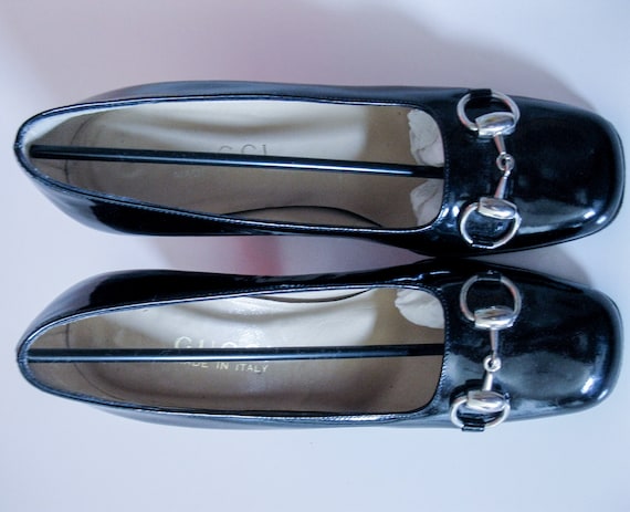 Tom Ford Fall 1995 Iconic GUCCI Horsebit Pumps Navy P… - Gem