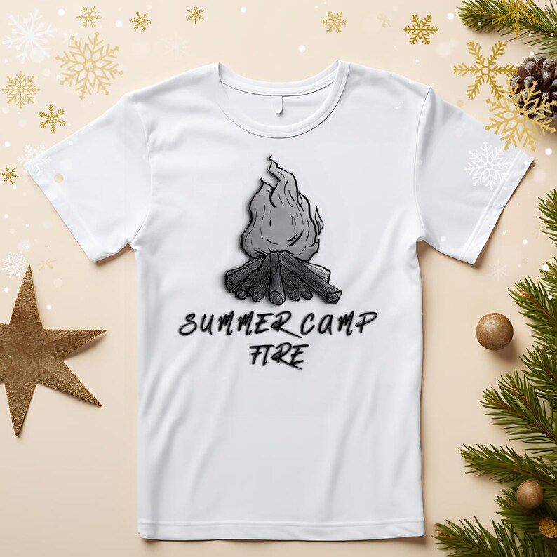 Summer Campfire SVG, Minimalist Bonfire Clipart, Camp Life Design ...
