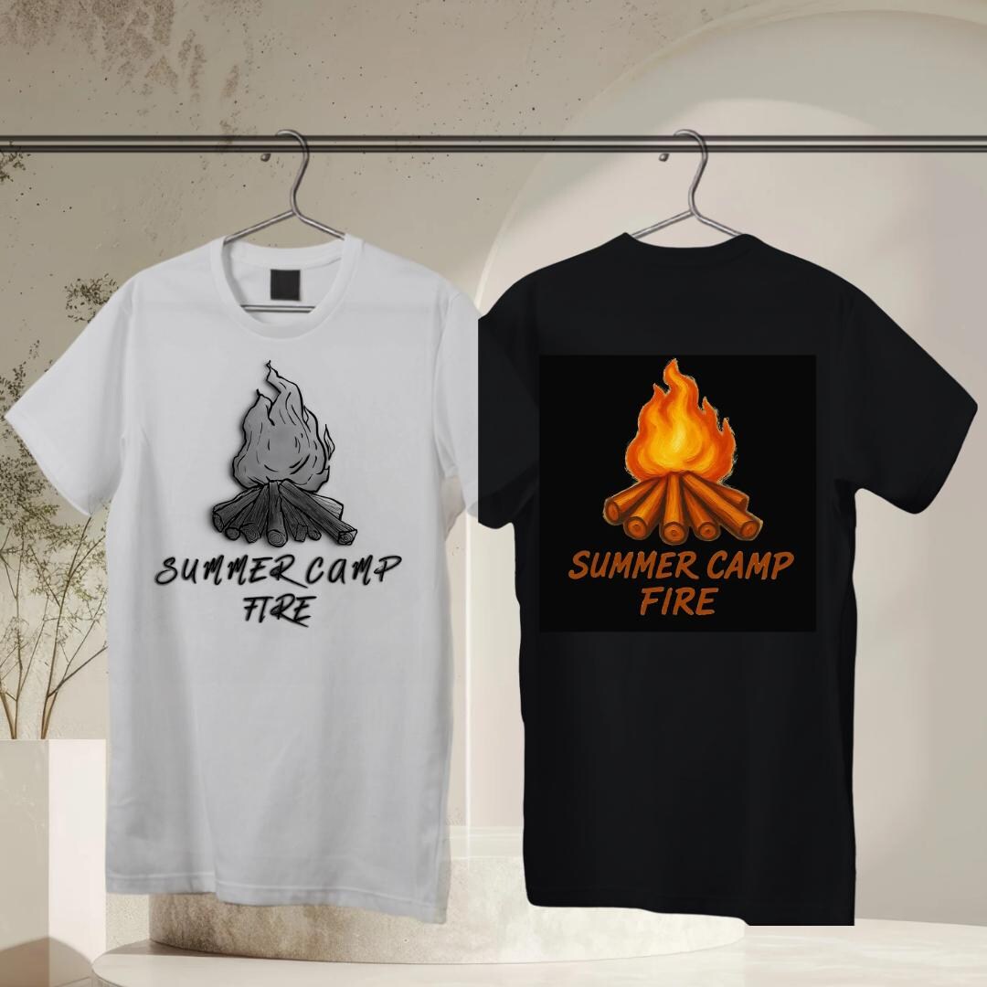 Summer Campfire SVG, Minimalist Bonfire Clipart, Camp Life Design ...