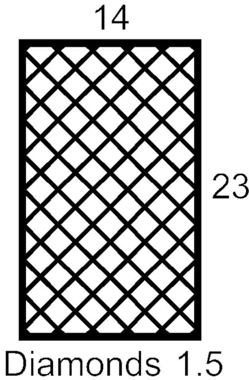 Diamonds 1.5" Cabinet Door Insert Custom Decorative Mullion Door Kitchen Bath Cupboard Insert ...