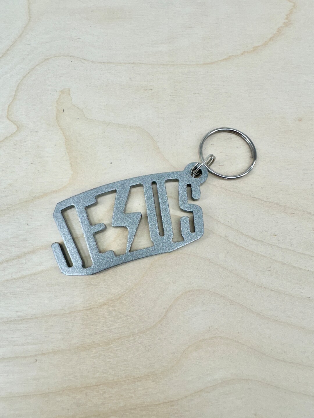 Custom Lightning Bolt Jesus Metal Keychain Metal Laser Cut Quality ...
