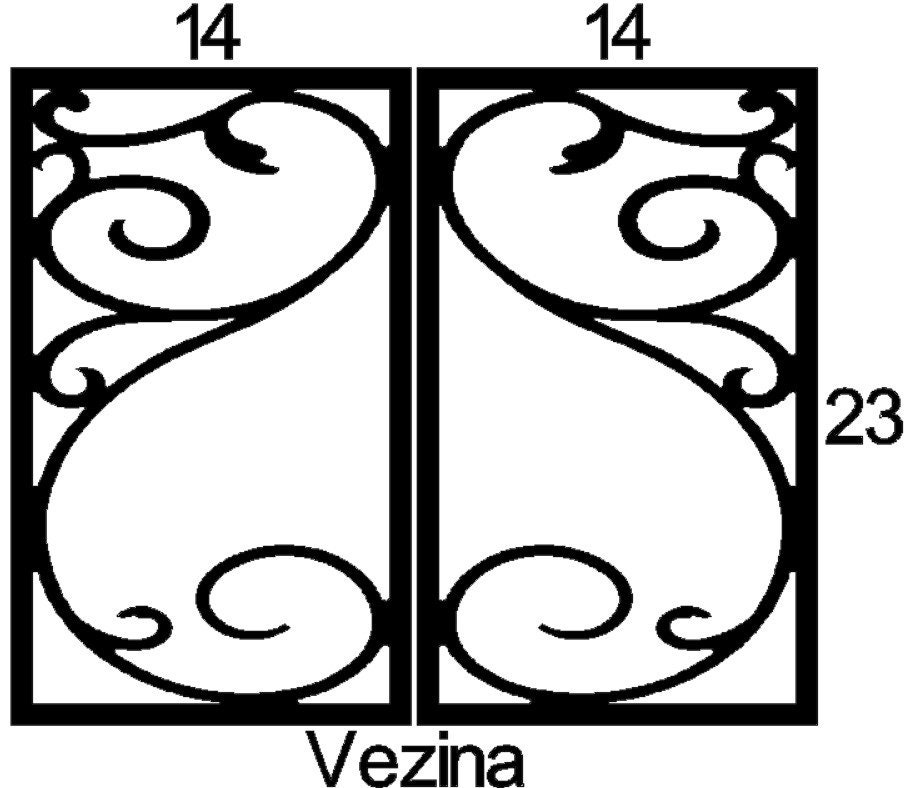Vezina Cabinet Door Insert Custom Decorative Mullion Door Kitchen Bath ...