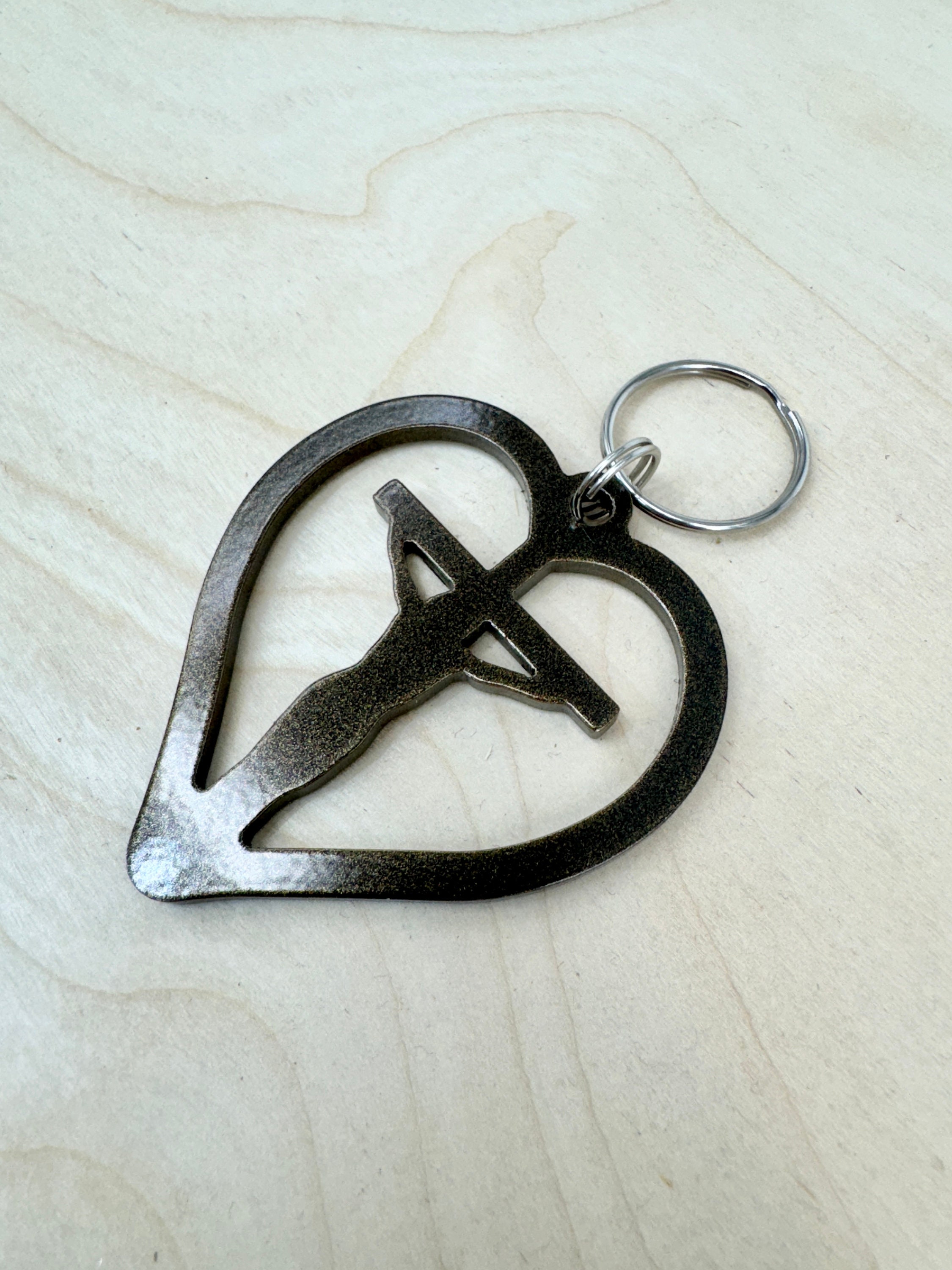 Custom Heart&cross With Jesus Metal Keychain Metal Laser Cut Quality ...