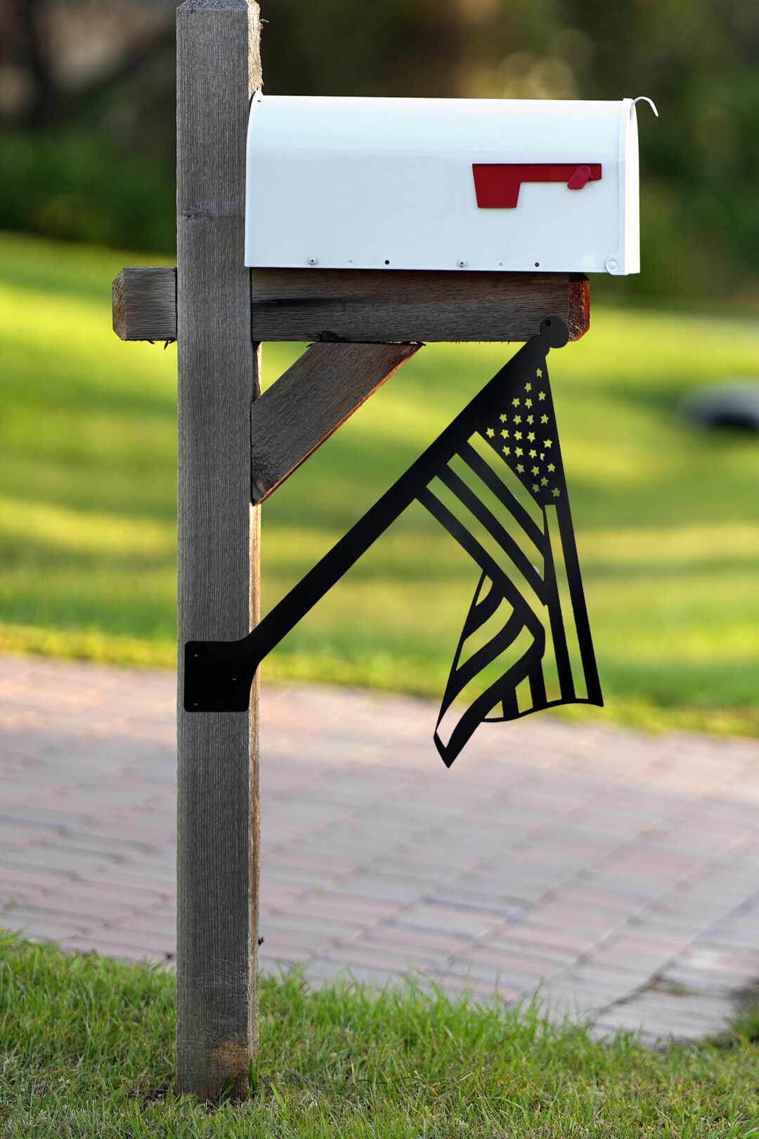 Forever Flags Metal Mailbox Hanger Custom Numbers Mailbox Flag ...
