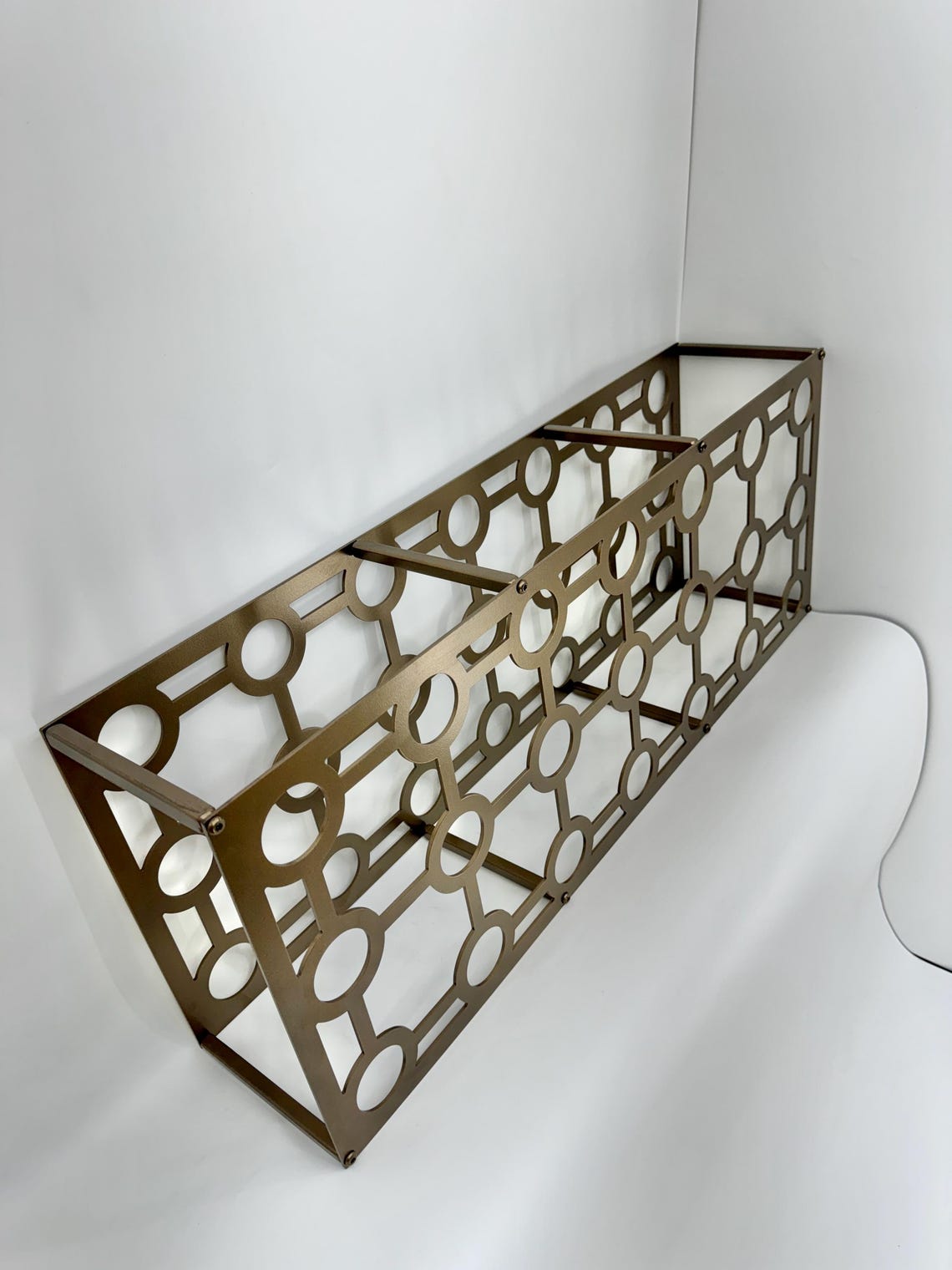 Emma Rustic Metal Wall Mount Wine Rack Vintage Industrial Wine Bottle ...