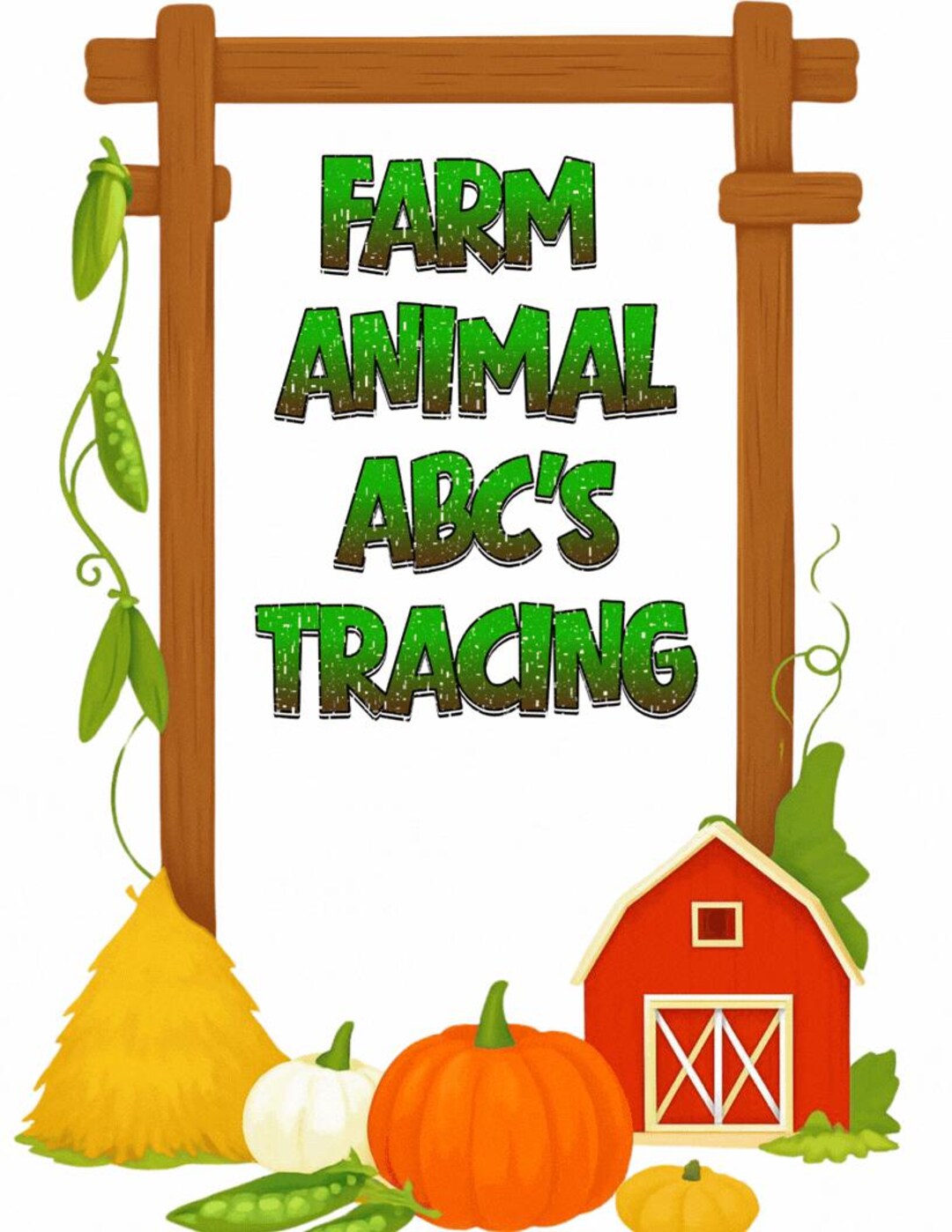 Farm Animals ABC Tracing Worksheets - Etsy