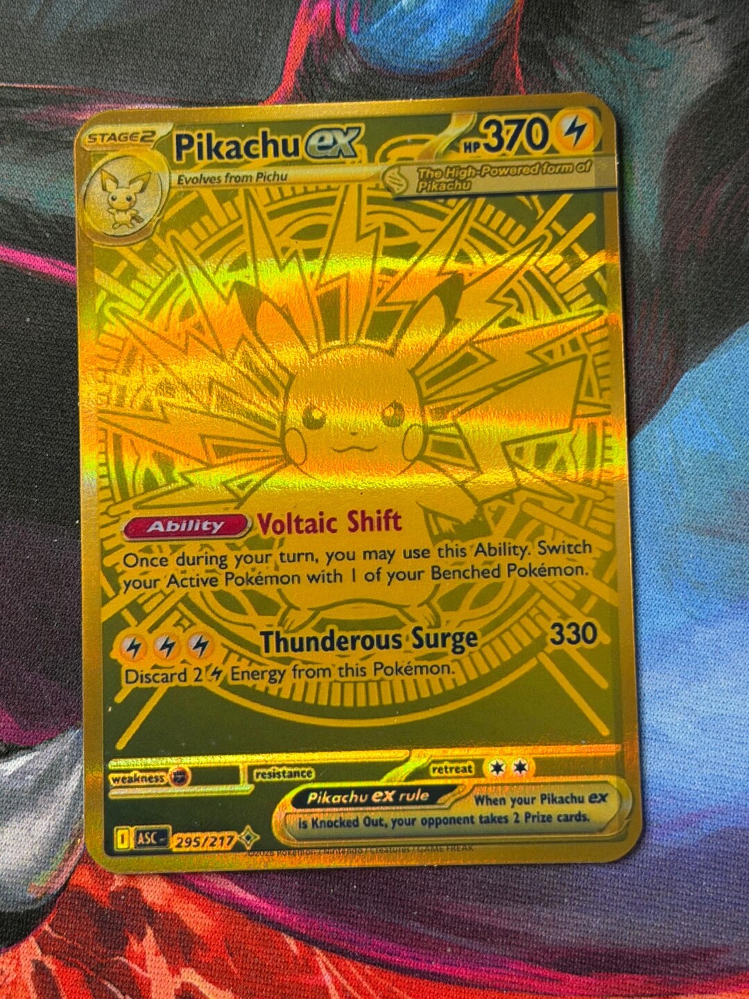 Pikachu Ex Proxy Card - Gold Mega Ultra Rare - Etsy