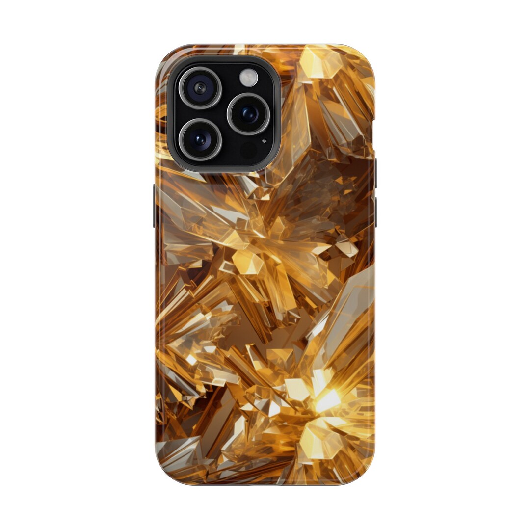 Dynamic Amber Grown Crystals Design Pattern iPhone 15 iPhone 14 iPhone ...