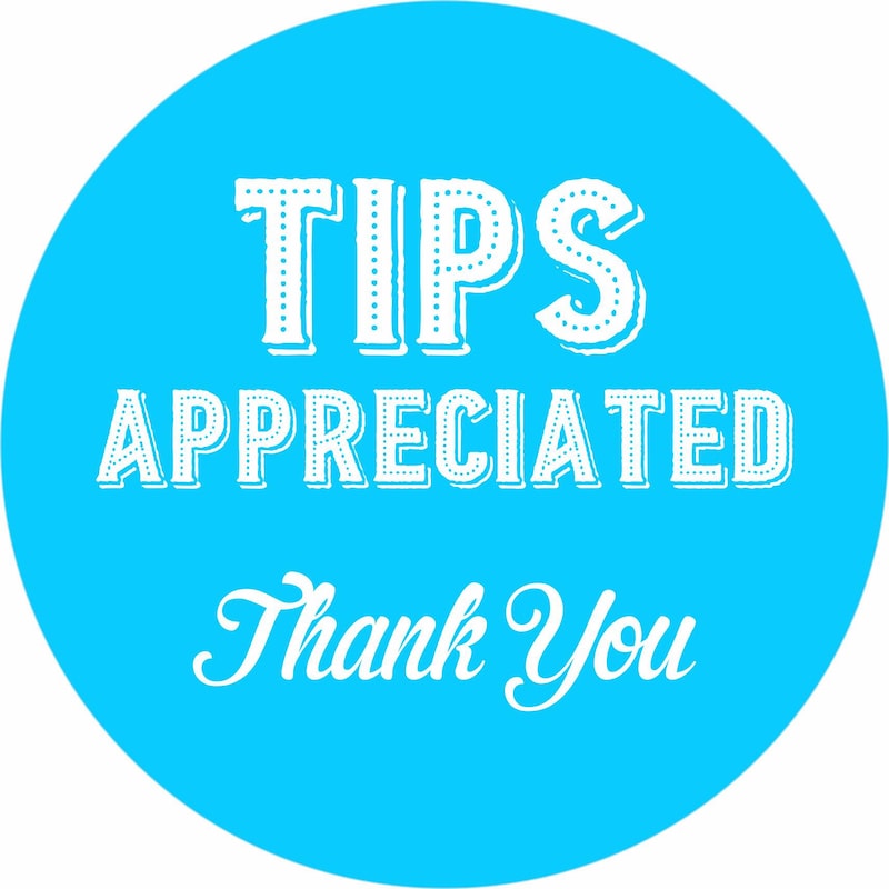 Tips Appreciated Sign - Etsy