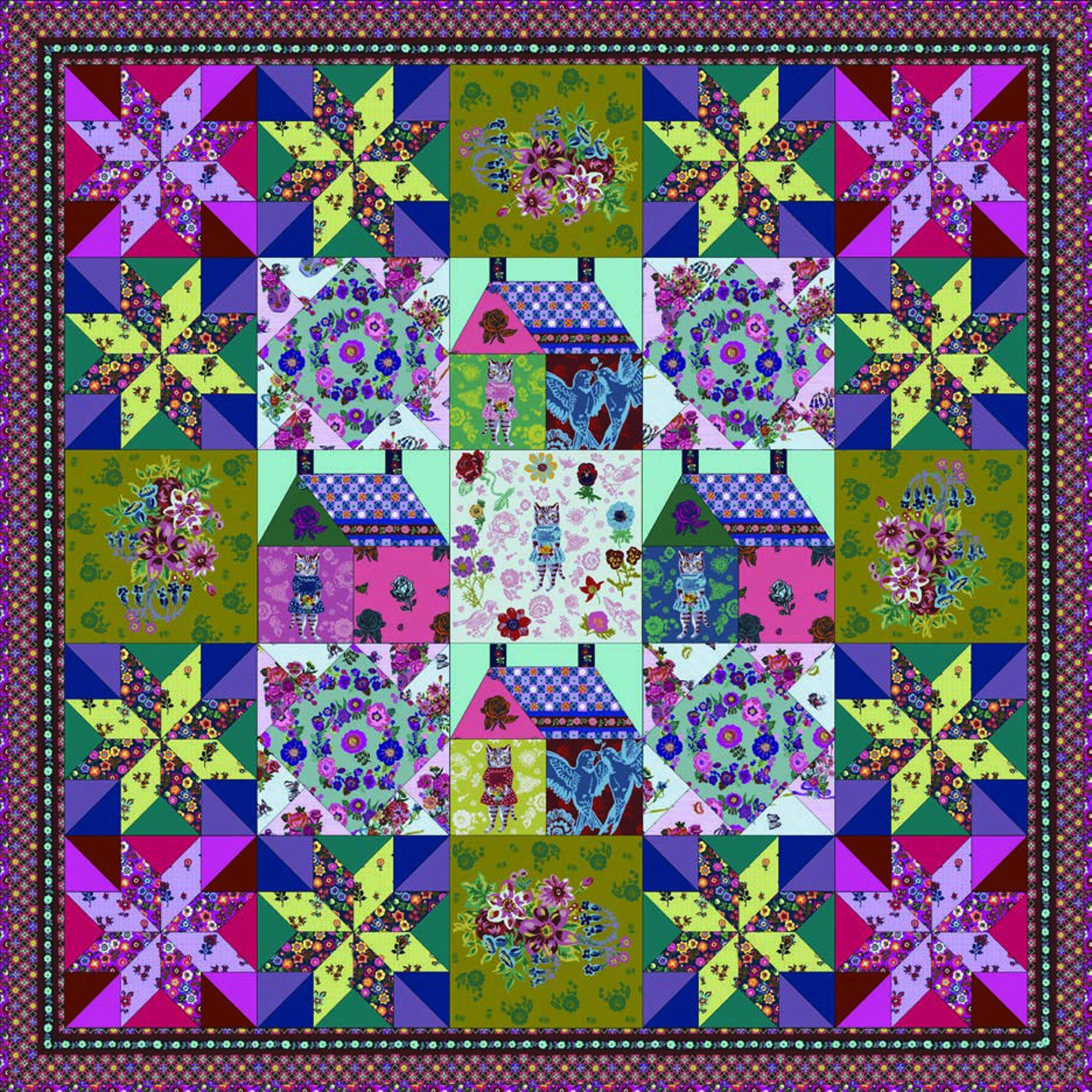 Sunday in the Country Quilt Pattern PDF by Anna Maria Conservatory ...