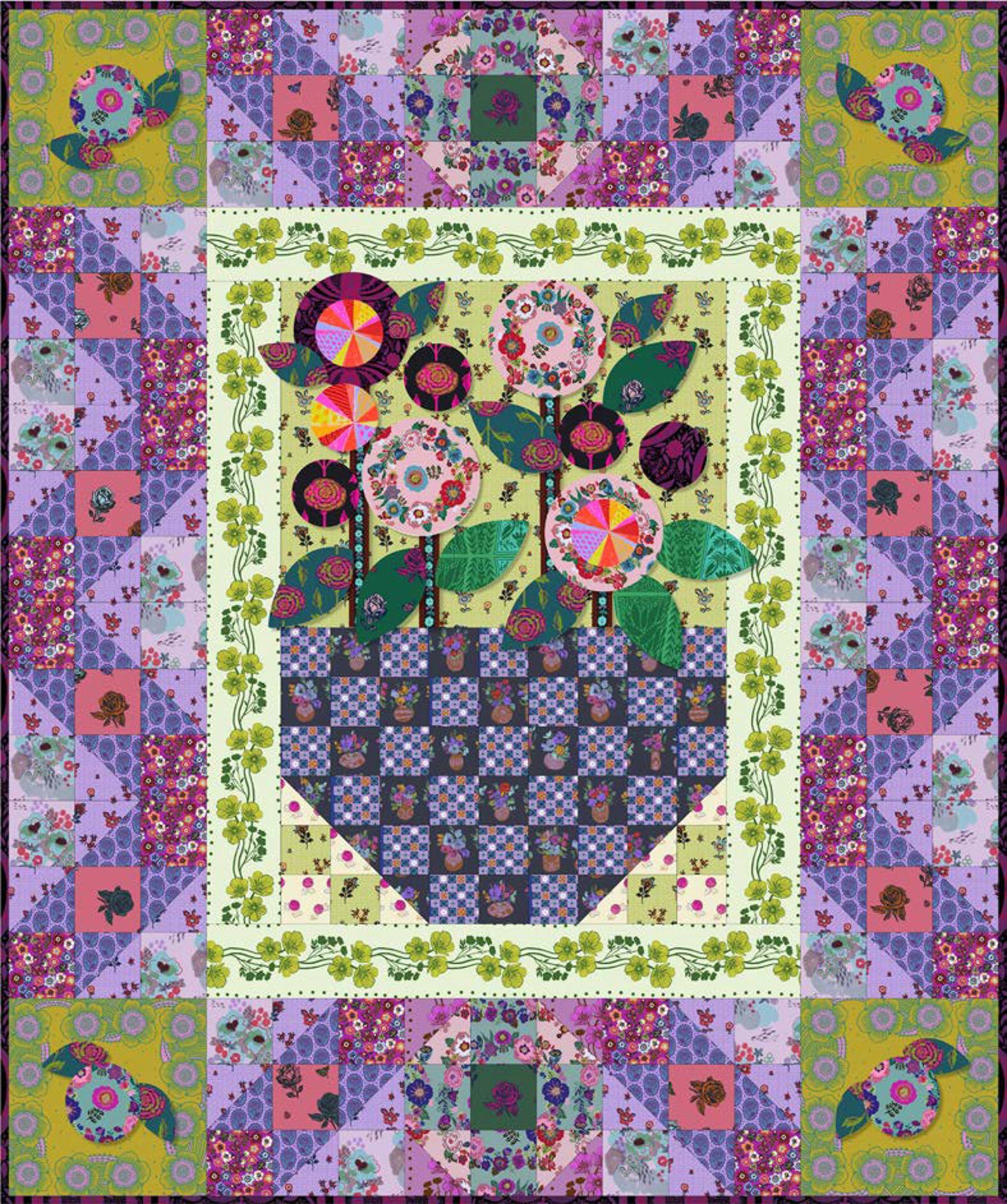 Bouquet Quilt Pattern by Anna Maria's Conservatory PDF - Etsy
