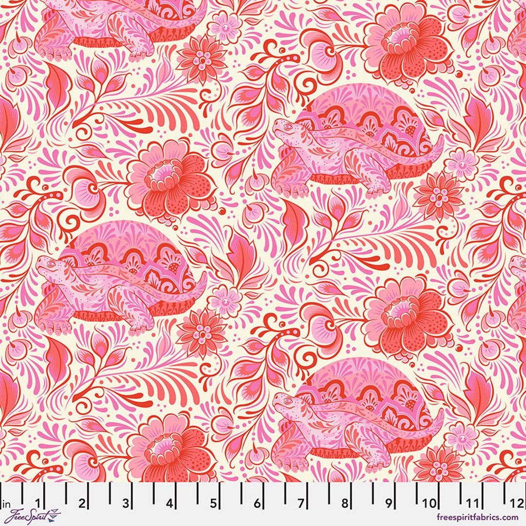 Besties by Tula Pink - No Rush Turtle - Blossom - PWTP216.BLOSSOM 125 ...