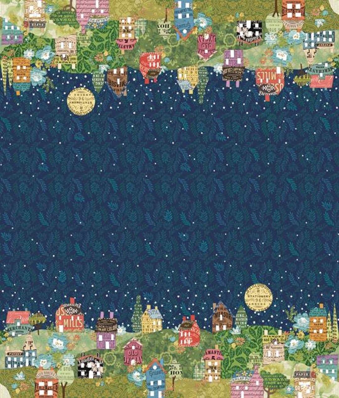Paper Hamlet by Cathe Holden - Neighborhood Border Midnight Blue 39569 ...
