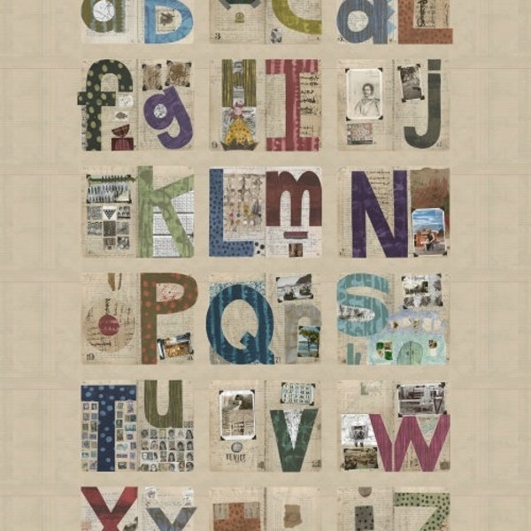 Alphabet Fabric Panel - Etsy