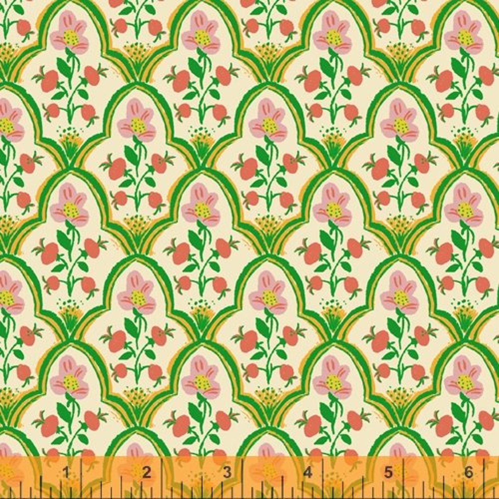 Malibu by Heather Ross for Windham Wood Block Mustard 52151-18 124 - Etsy