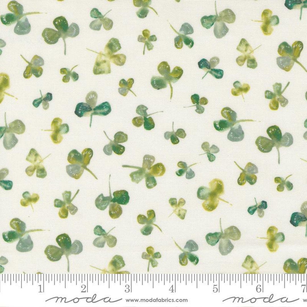 Sweet Cecily by Janet Claire - Green White Watercolor Clover - 24643 11 ...