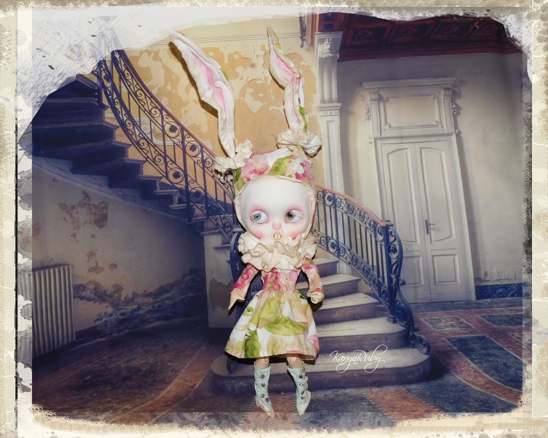 Blythe vintage Victorian Style Rabbit Outfit 3 Piece OOAK by Karynruby ...