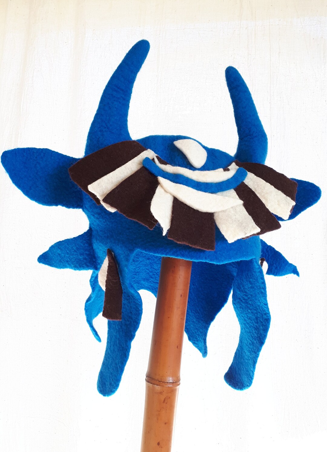 Handmade Felted Bull Horn Hat, Costume Headdress, Unisex (M-ML-L) - Etsy