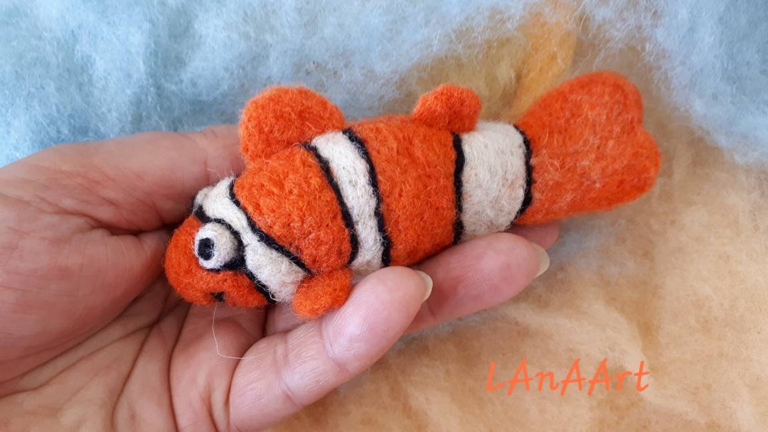 Cute Clown Fish, Nemo Fish, Needle Felted Fish, Fish Figurine ...