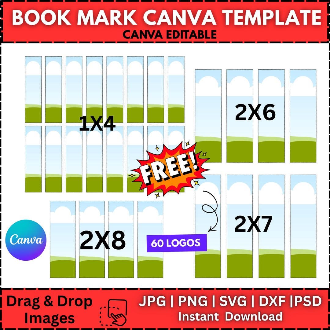 Canva Bookmark Template | Design Your Own Bookmarks | Bookmarks ...