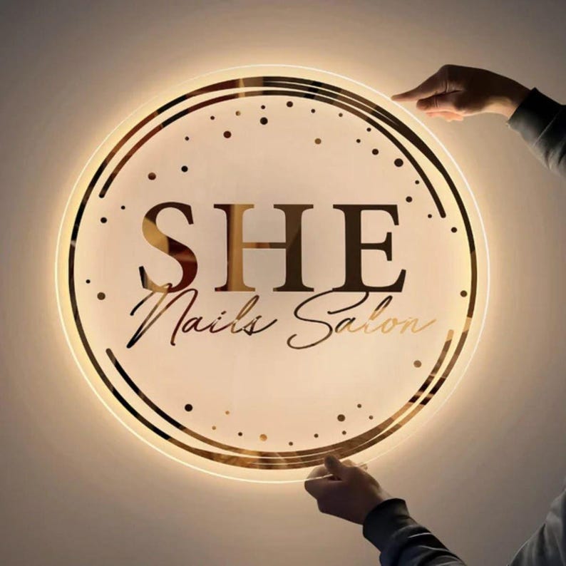Custom Acrylic LED Logo Sign | Personalized Light-up Business Logo | 3D ...