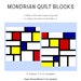Quilt Pattern Mondrian Quilt Blocks PDF Quilt Pattern Paper - Etsy