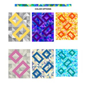 Geo Pop PDF Pattern, Geometric Quilt PDF, Modern Quilt Pattern, Quilt ...