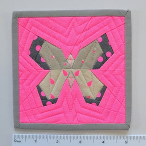 Butterfly Quilt, Mini Quilt, Butterfly Mini Quilt, Fabric Postcard ...
