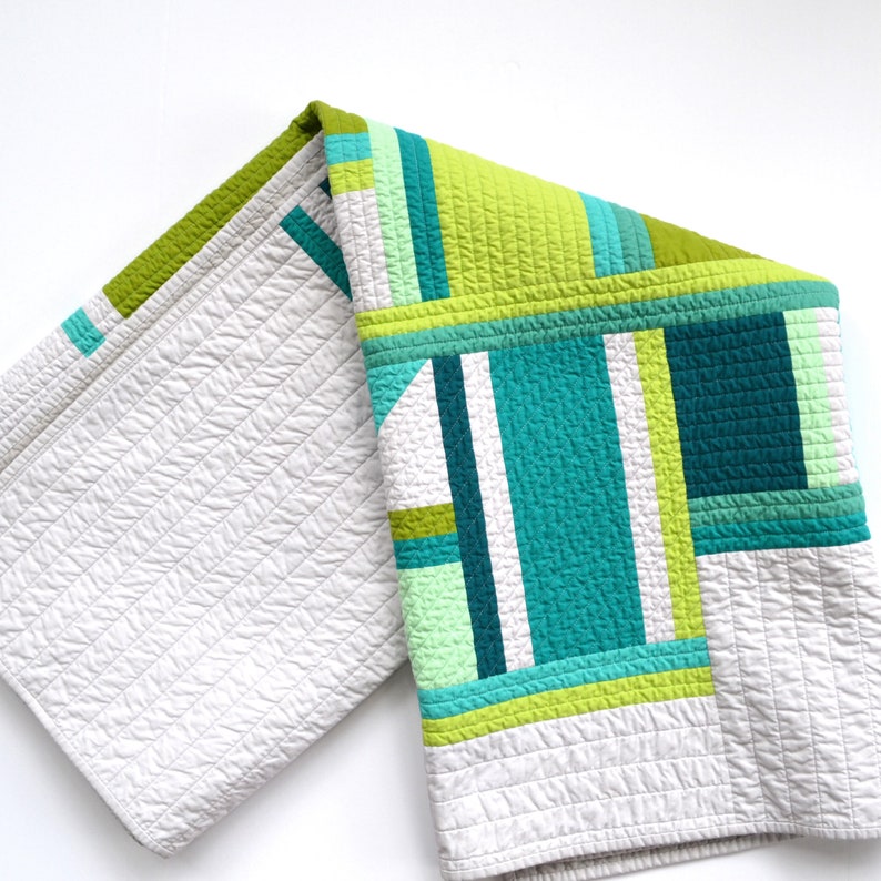 Modern Quilt Geometric Lap Quilt Contemporary Quilt Modern - Etsy