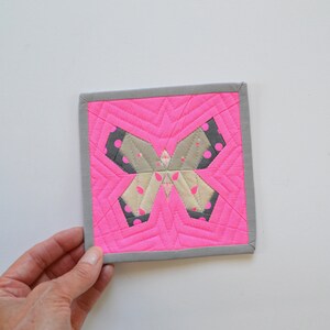 Butterfly Quilt, Mini Quilt, Butterfly Mini Quilt, Fabric Postcard ...