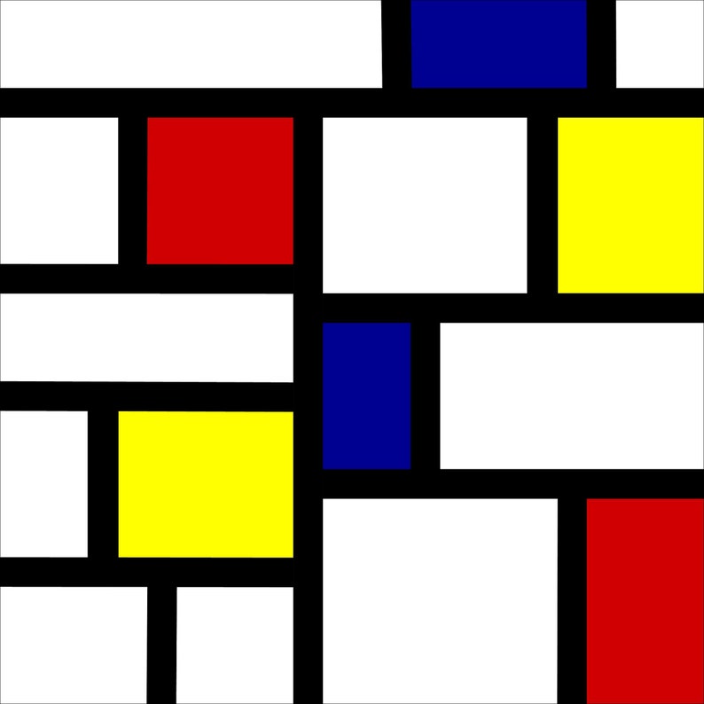 Quilt Pattern, Mondrian Quilt Blocks, PDF Quilt Pattern, Paper Pieced ...