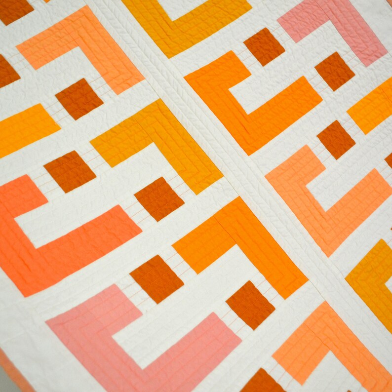 PDF Interlock Quilt Pattern PDF Download Scrappy Quilt - Etsy