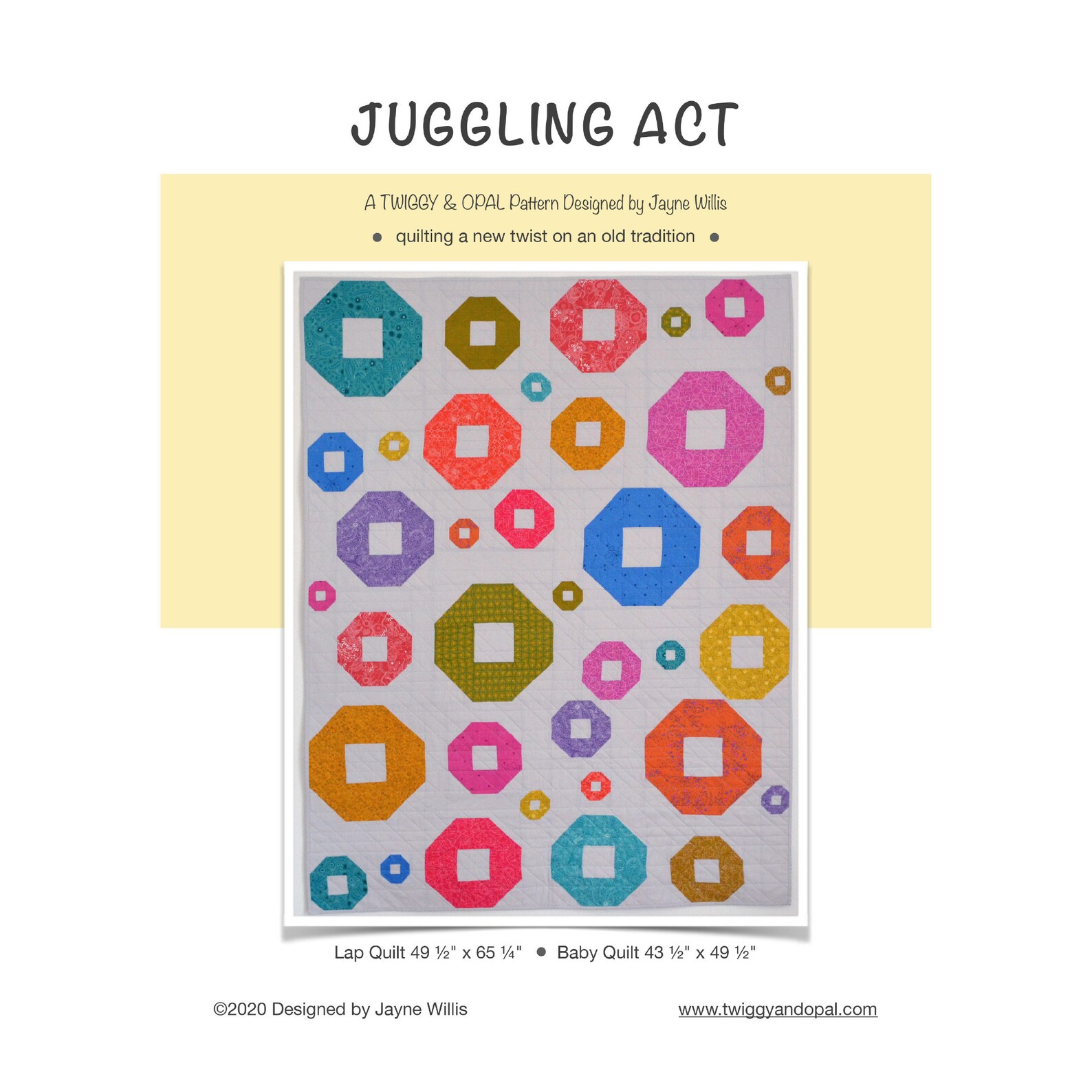 Juggling Act PDF Quilt Pattern, Modern Quilt Pattern, Shoo-fly Quilt - Etsy