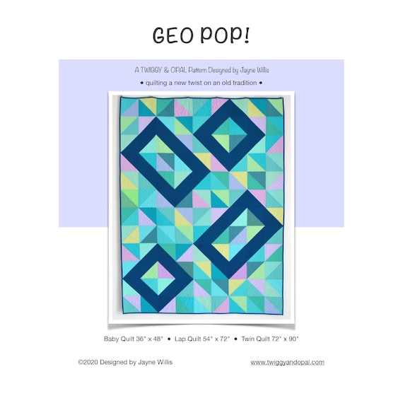 Geo Pop PDF Pattern Geometric Quilt PDF Modern Quilt - Etsy