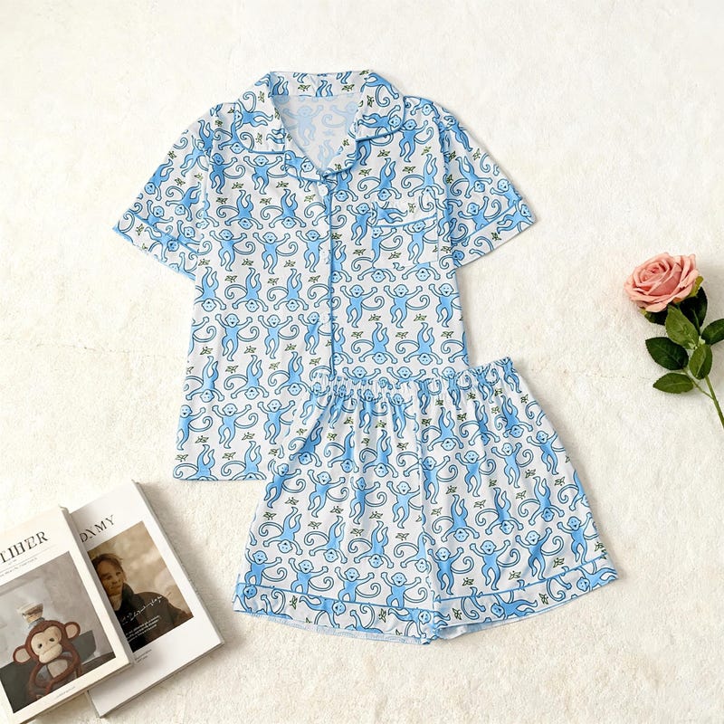 Cartoon Pajamas Set Women - Etsy