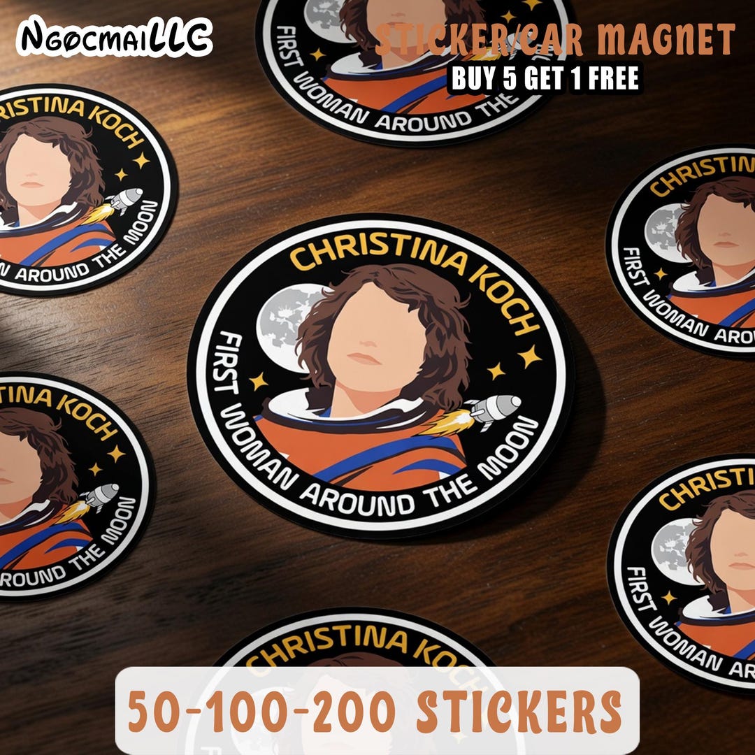 Christina Koch Artemis II Sticker, First Woman Moon Mission Astronaut ...