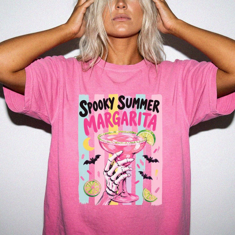 Spooky Summer Margarita Shirt, Comfort Colors Skeleton Tee, Funny ...