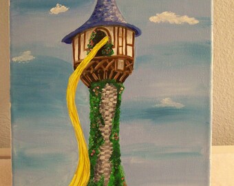 Rapunzel Painting In Her Tower