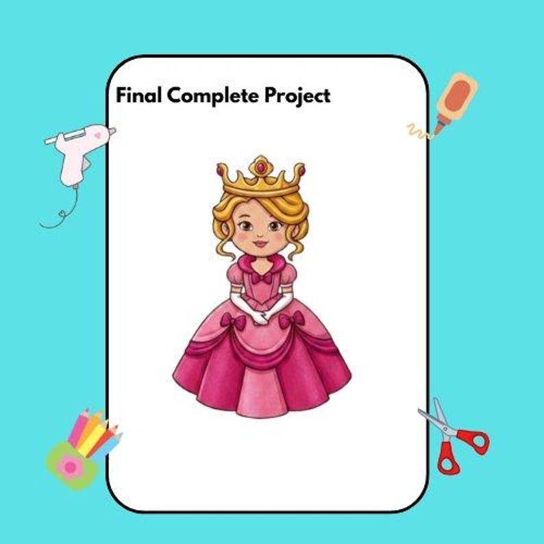 Printable Princess Paper Doll Craft | Cut and Glue Coloring Activity ...